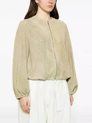Fabiana Filippi Perforated Zip-up Jacket