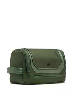 PIQUADRO Hanging Leather-trim Toiletry Bag