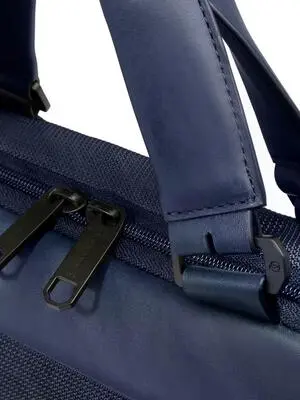 PIQUADRO Expandable Leather-trim Laptop Bag