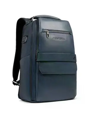 PIQUADRO Leather Laptop Backpack