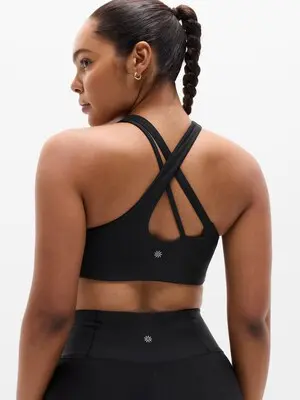 Athleta Circuit Train Sports Bra A-c - Black