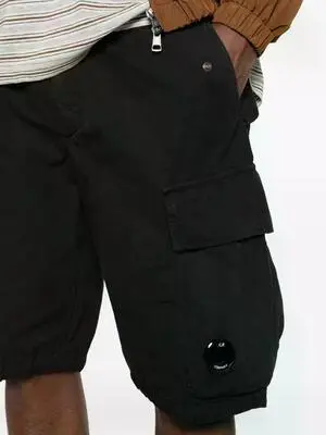C.P. COMPANY Cotton Rip-stop Lens Cargo Shorts - Black