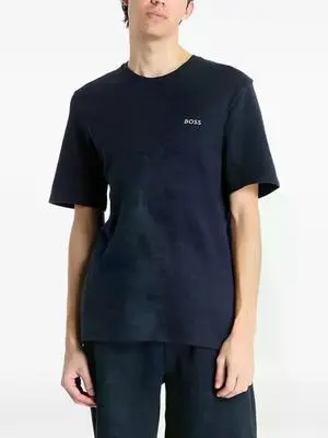 Hugo Waffle Logo Pajama Top - Blue