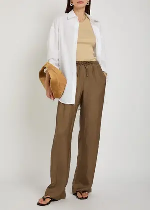 RÓHE Houndstooth Straight-leg Trousers