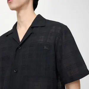 Burberry Relaxed Fit Check Cotton Voile Shirt