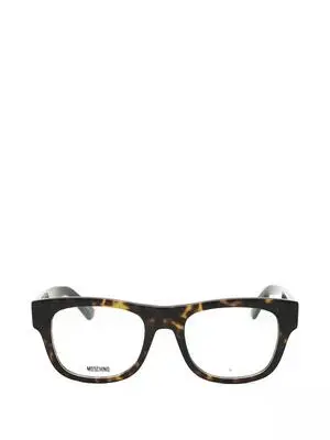 Moschino Logo-detail Eyeglasses - Brown
