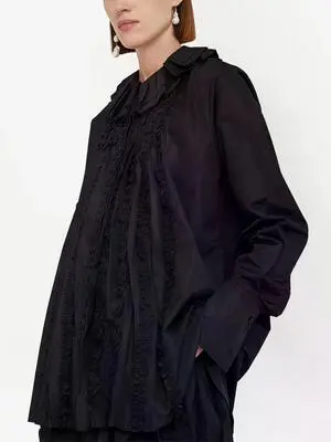 JIL SANDER Ruffle-collar Long-sleeve Blouse