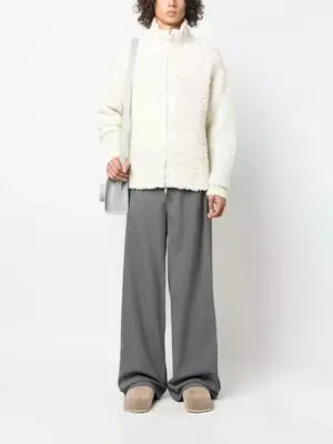 JIL SANDER Shearling Zip-up Jacket - Neutrals