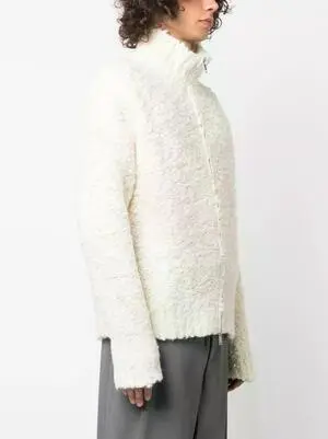 JIL SANDER Shearling Zip-up Jacket - Neutrals