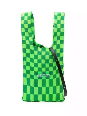 LASTFRAME Ichimatsu Check-pattern Tote