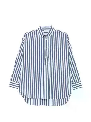 ARCHIVIO '67 Striped Long-sleeve Shirt - Blue