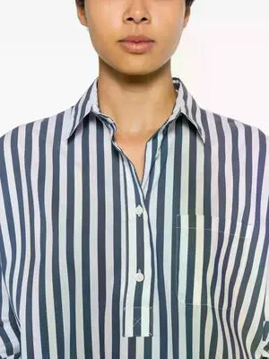 ARCHIVIO '67 Striped Long-sleeve Shirt - Blue