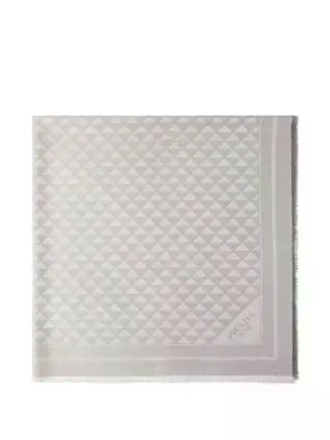 Prada Silk, Viscose And Lurex Shawl - Neutrals