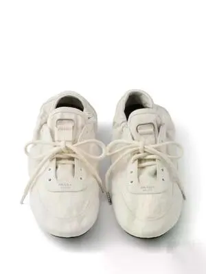 Prada Collapse Denim Sneakers - Neutrals