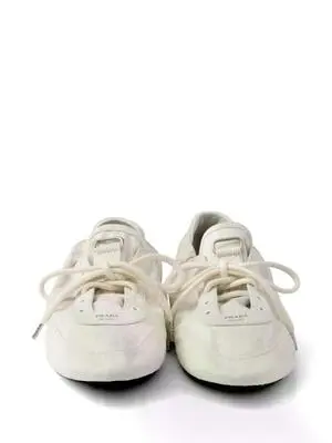 Prada Collapse Denim Sneakers - Neutrals