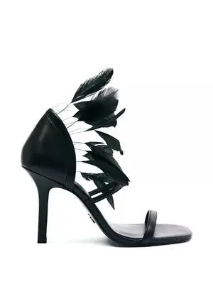 Patrizia Pepe Sandals With Feather Detailing