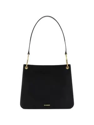 JIL SANDER Ring-detail Shoulder Bag - Black