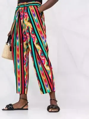 Balmain Abstract-print Silk Trousers