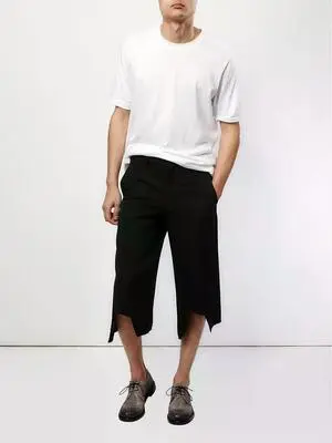 Comme Des Garçons Uneven Cropped Trousers
