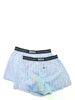 BOSS Two-pack Cotton Boxer Shorts - Blue