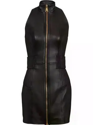 Balmain Leather Mini Dress