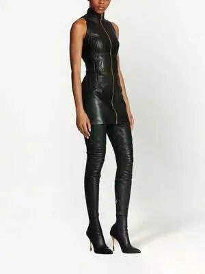 Balmain Leather Mini Dress