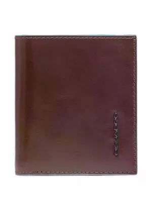PIQUADRO Logo-plaque Leather Cardholder - Brown