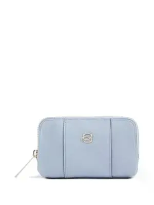 PIQUADRO Logo-plaque Leather Key Holder - Blue