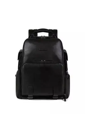 PIQUADRO Grained Leather Backpack