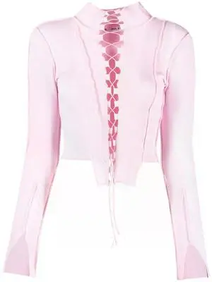 JULFER Fine-ribbed Cropped Top