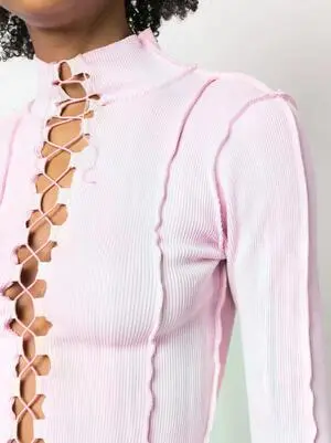JULFER Fine-ribbed Cropped Top