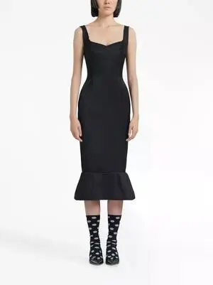 Marni Flounce-hem Sheath Midi Dress