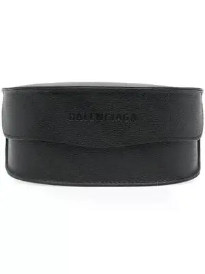 Balenciaga Leather Sunglasses Case - Black