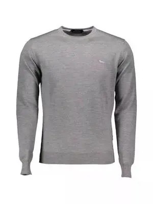 HARMONT & BLAINE Logo-embroidered Merino Wool Sweater - Grey