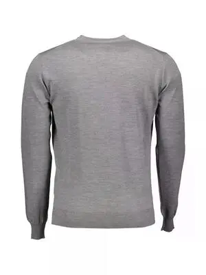 HARMONT & BLAINE Logo-embroidered Merino Wool Sweater - Grey