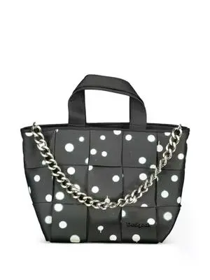 Desigual Woven Polka-dot Tote Bag - Black