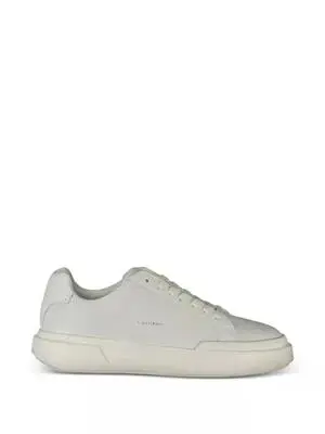 Calvin Klein Logo-print Leather Sneakers - White