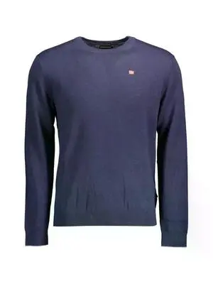 NAPAPIJRI Logo-patch Crew-neck Sweater - Blue