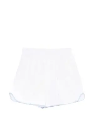 RELAX RE-LUX Piped Curved-hem Shorts - White