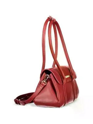 MARIO VALENTINO Logo-lettering Foldover Tote - Red