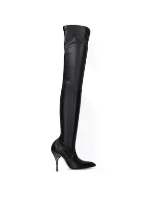 Off-White Embellished-heel Over-the-knee Boots