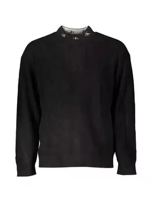 Calvin Klein Ribbed-knit Logo-neckline Sweater