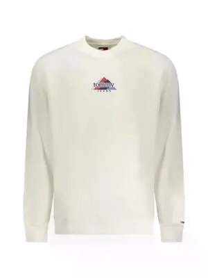 Tommy Hilfiger Logo-embroidered Cotton Sweater - White