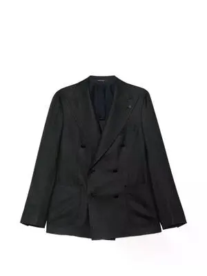 Tagliatore Double-breasted Peak-lapels Blazer - Blue