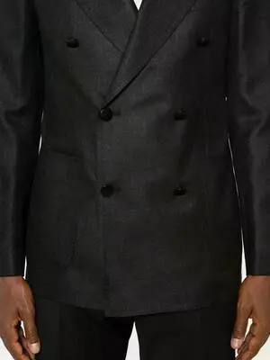 Tagliatore Double-breasted Peak-lapels Blazer - Blue