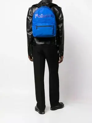 Alexander McQueen Logo-print Zipped Backpack