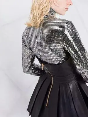 Balmain Cutout Detail Flared Minidress
