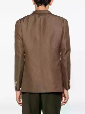 GABRIELE PASINI Double-breasted Front-pocket Blazer - Brown