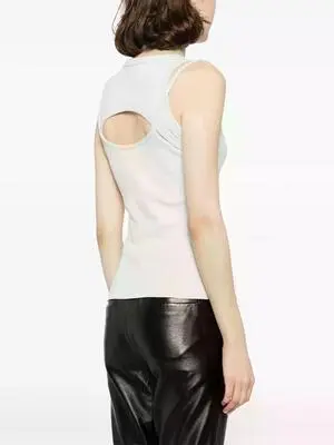 Off-White Layered Cut-out Tank Top - Neutrals