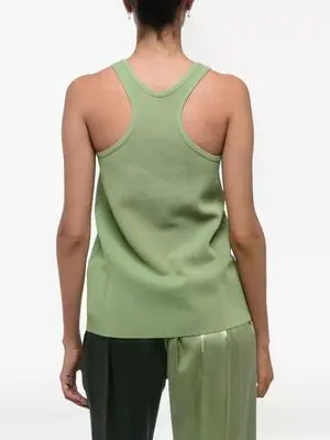 JIL SANDER Embossed-logo Ribbed Top